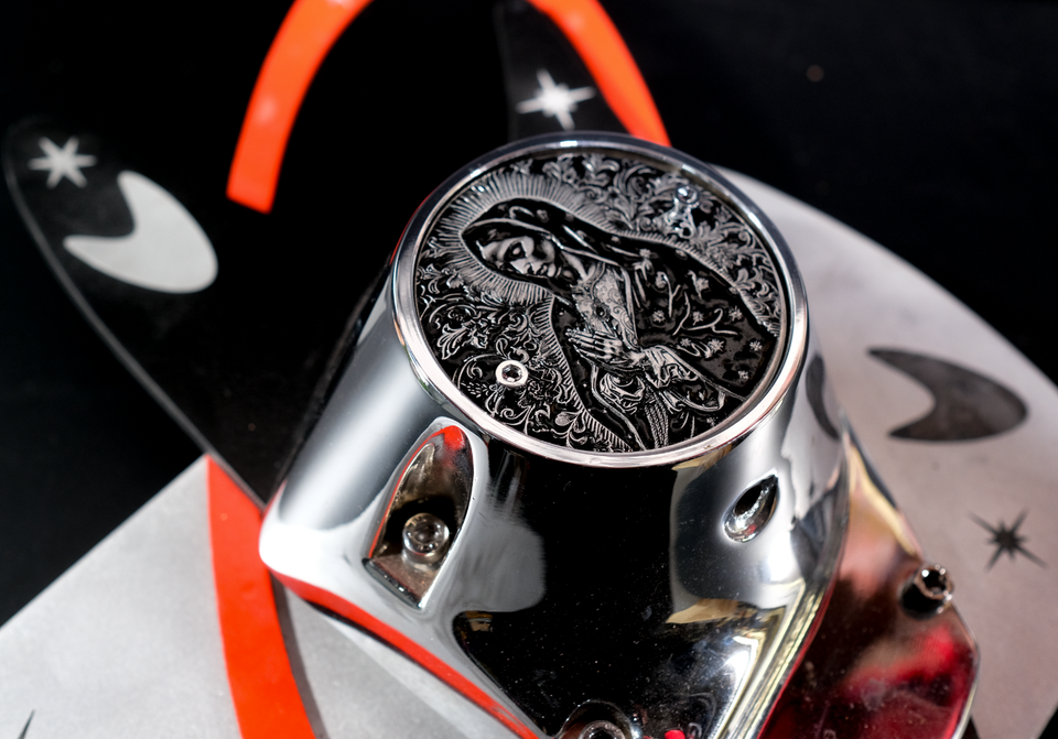 Holy Mother Engraved Harley Davidson Shovelhead Evo Timing Cover ...