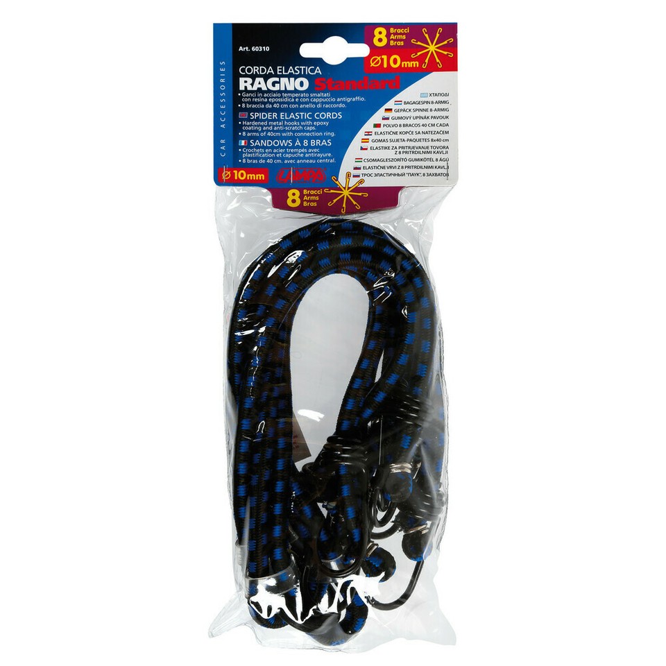 Elastic Spider Cord Rope 8 Arms with Hooks for Car Camper Travel 10mm ...