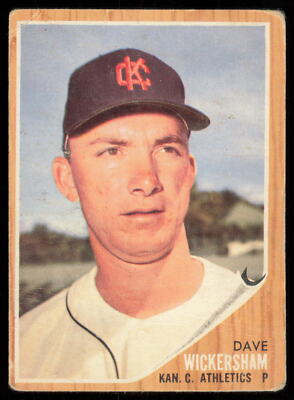 1962 Topps #517 Dave Wickersham Kansas City Athletics | eBay