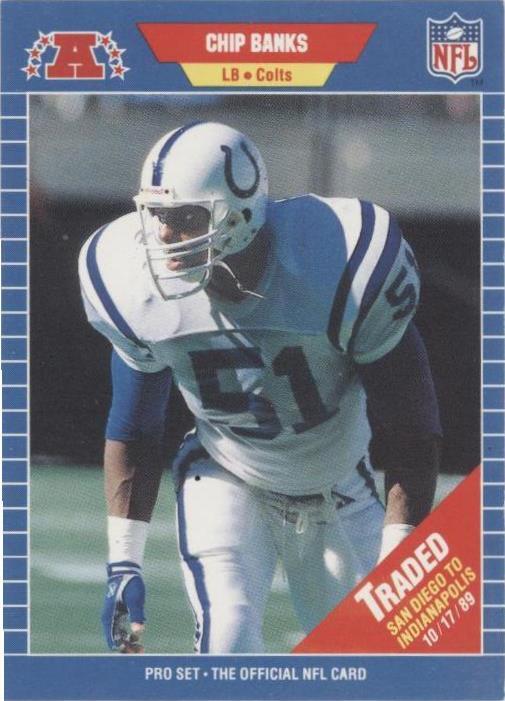 1989 Pro Set Chip Banks #558 for sale | eBay