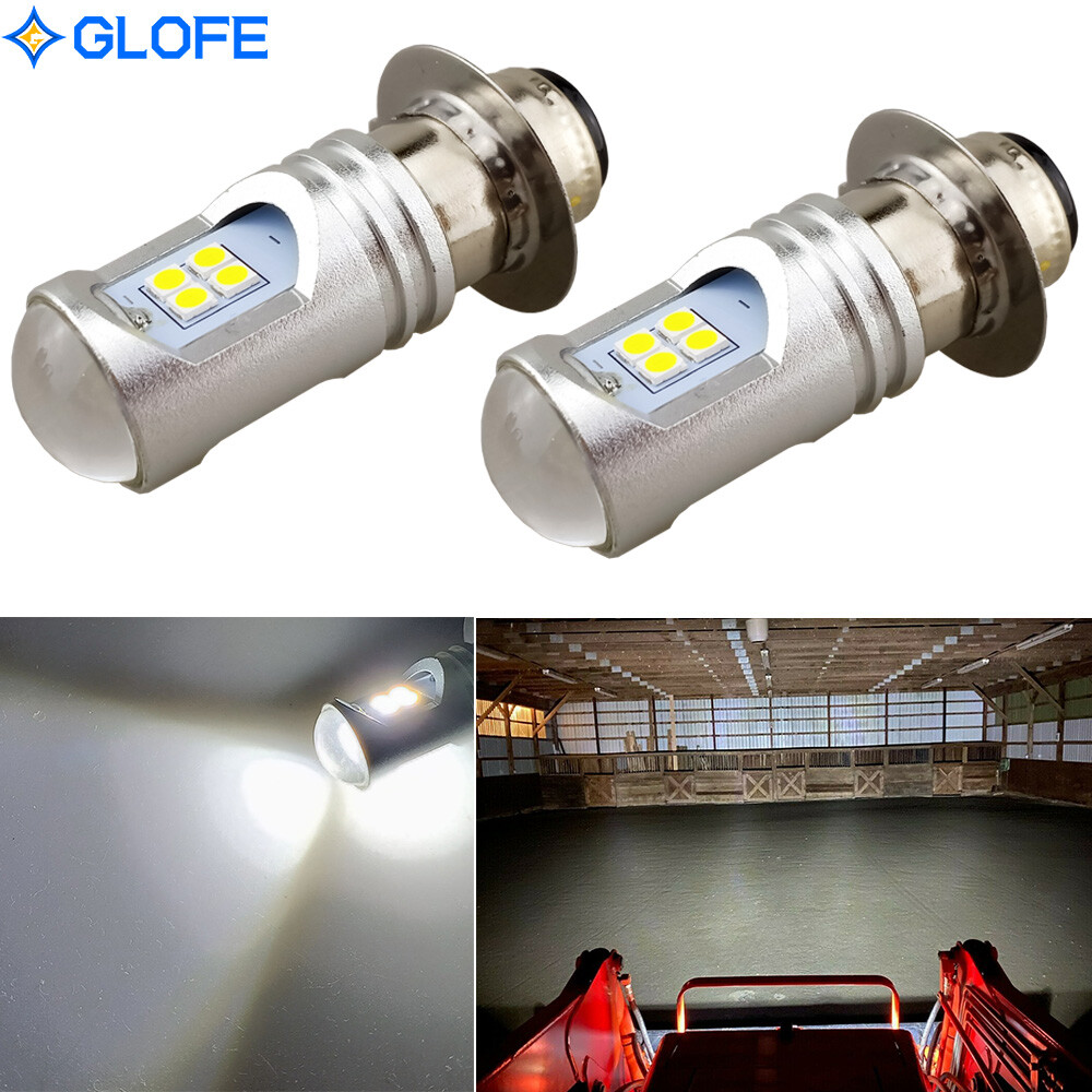 2x LED Headlight Bulb For Kawasaki Bayou KLF220A KLF250A KLF300B ...