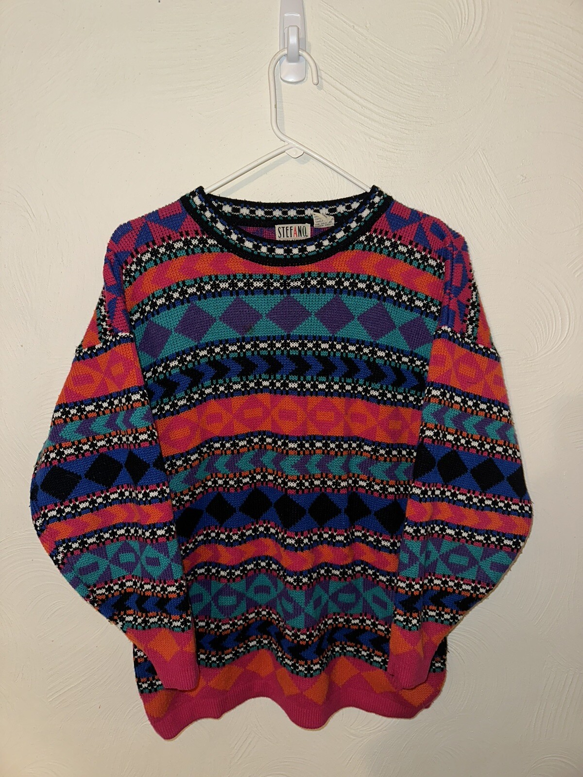 Vintage Stefano International Crazy Pattern Knitted S… - Gem