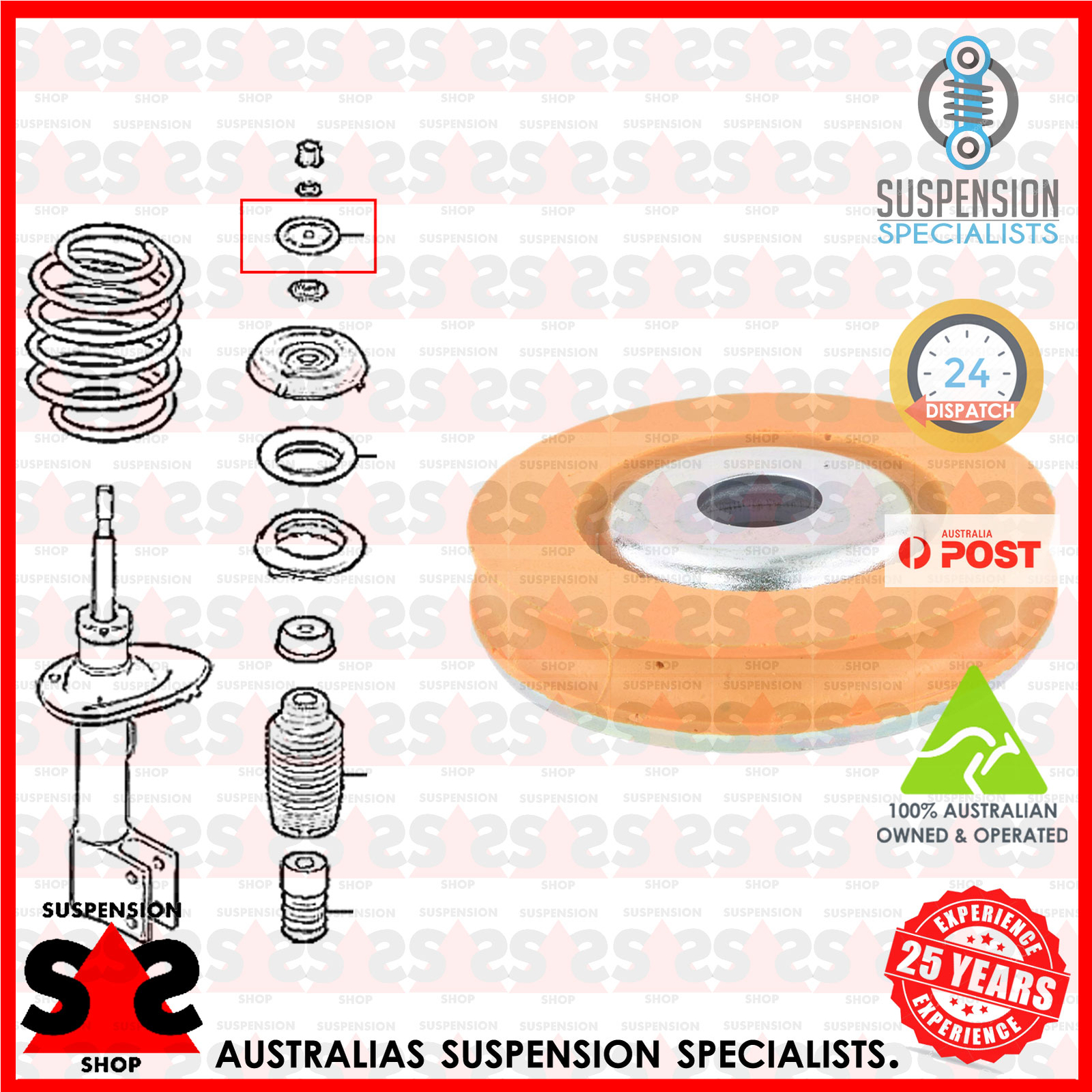 Upper Front Axle Spring Seat Suit PEUGEOT Partner Box Body/Mpv (5_, G ...