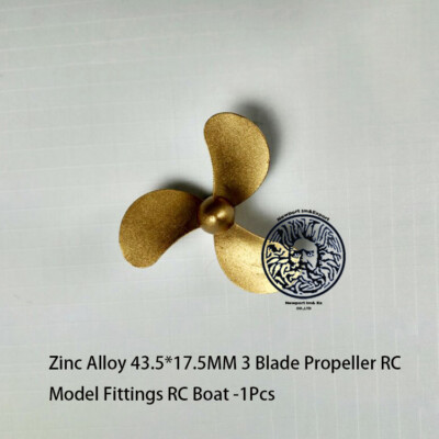 Zinc Alloy 43.5*17.5MM 3 Blade Propeller RC Model Fittings RC Boat ...
