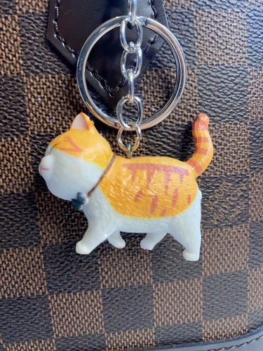 Mini Orange Cat Keychain Bag Charm Keyring Kitten Kitty New Christmas ...