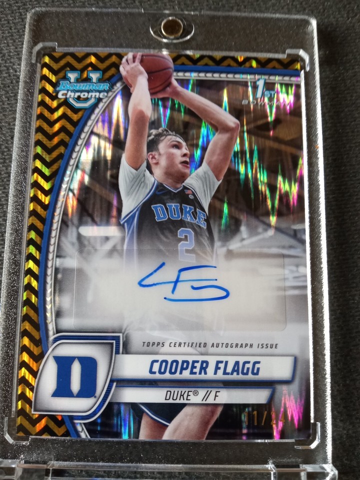 2024-25 Bowman Chrome U #16 COOPER FLAGG Black Gold Stealth AUTO 11/24 MINT | eBay