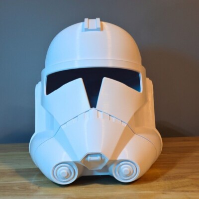 Star Wars Clone Trooper Helmet DIY-Kit (3D Printed White PLA RAW) | eBay