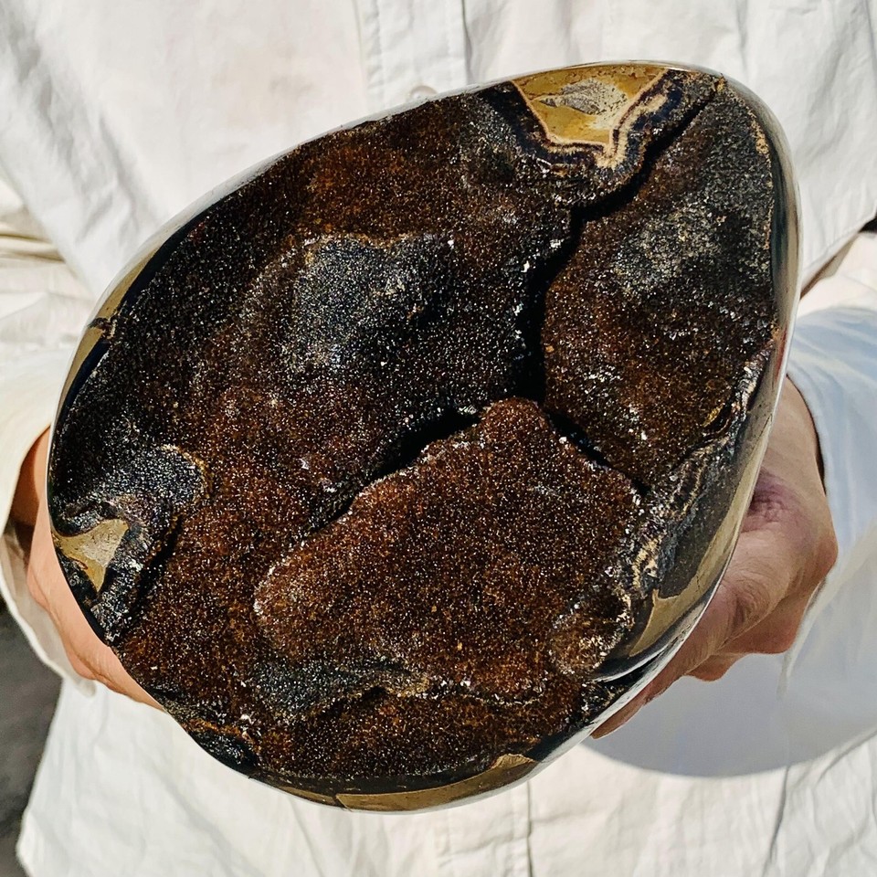 7.92LB Natural Turtle Back Stone Dragon Crystal Cave Crack Gem Healing ...