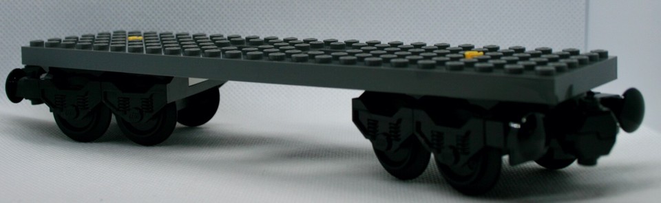 New LEGO Train Wheel Car Assembly - Dark Bluish Grey Base 6 x 24 (metal ...