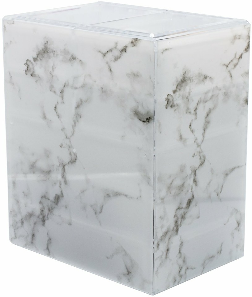 Cosmetic Makeup and Jewelry Storage Organizer Case Display Marble Print ...