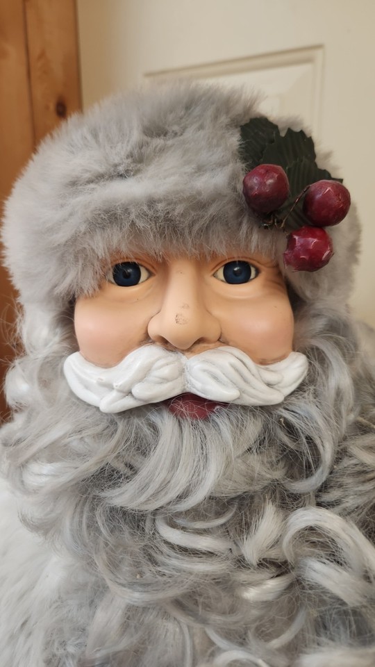 VINTAGE LIFE SIZE 5ft Santa Claus Musical Holiday Greeter 60" Pan Asian ...