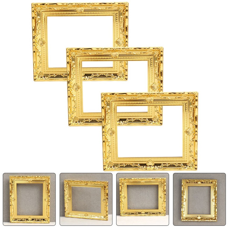6 Pcs Small Miniature Picture Frames Plastic Doll House Photo Frames | eBay