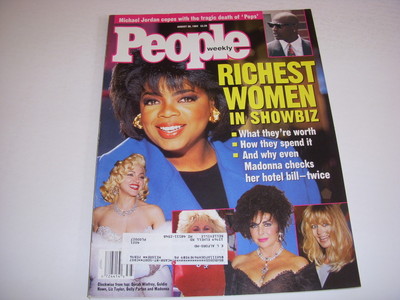 PEOPLE Magazine, August 30, 1993, RICHEST WOMEN IN SHOWBIZ, OPRAH ...