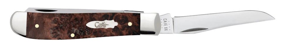 Case Cutlery Mini Trapper 2x Stainless Blades Maple Handle Folding ...