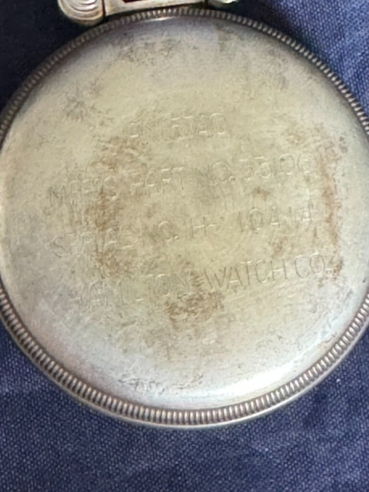 Hamilton WW2 4992B Military Navigation Pocket Watch 22j 800 Silver ...