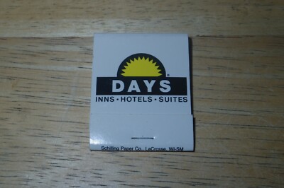 Vintage Days Inns Hotels Suites Matchbook Unstruck - White Black Yellow ...