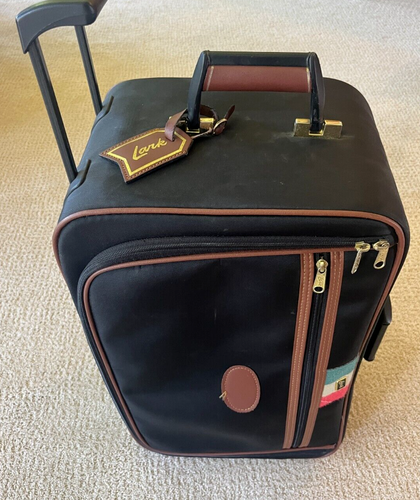 RARE VINTAGE LARK Samsonite Black 22" Upright Wheeled Carry On luggage ...