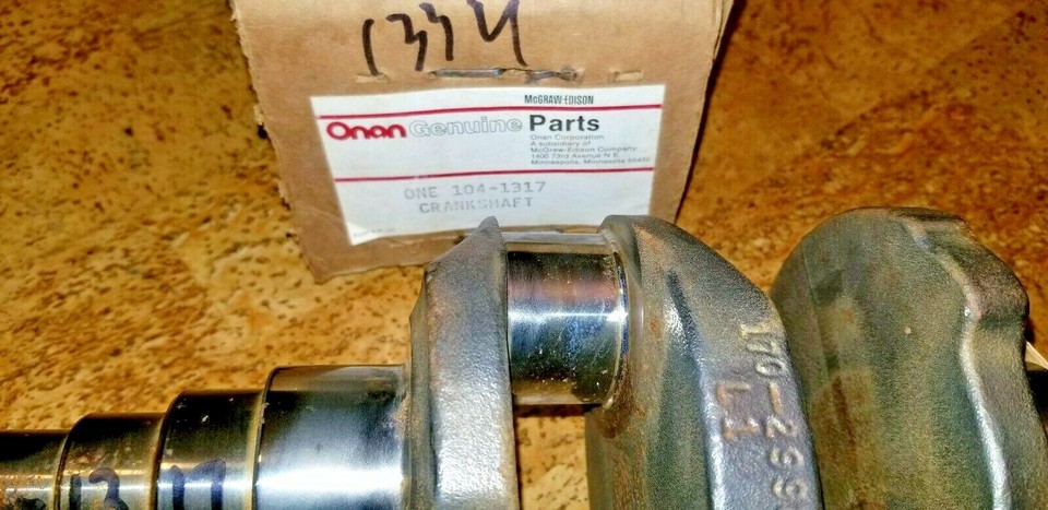 104-1317 ONAN NH SERIES CRANKSHAFT with keys casting # 170-2992 NOS 13. ...