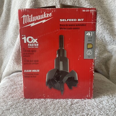 Milwaukee 48-25-4621 Self Feed Wood Drill Bit 4-5/8 in. Hole Saw Kit | eBay