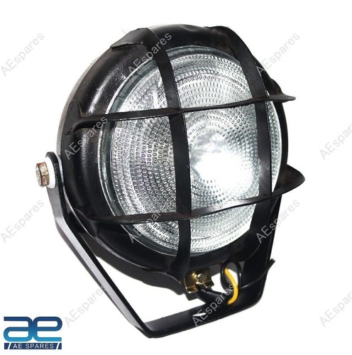 Black Plough lamp Spot Light With Bulb & Grill For Massey Ferguson | eBay