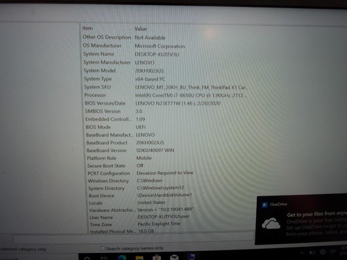 Lenovo ThinkPad X1 Carbon 6th Gen Core i7-8650U 1.90GHz 16GB 512GB SSD ...