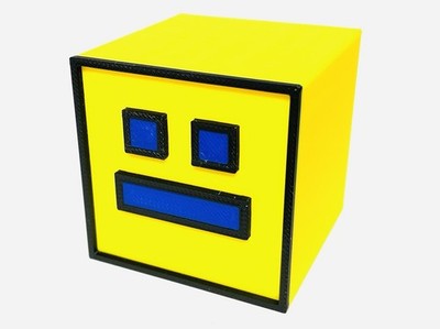 3D Printed Geometry Dash Cube | Custom Figure | Game Collectible ...