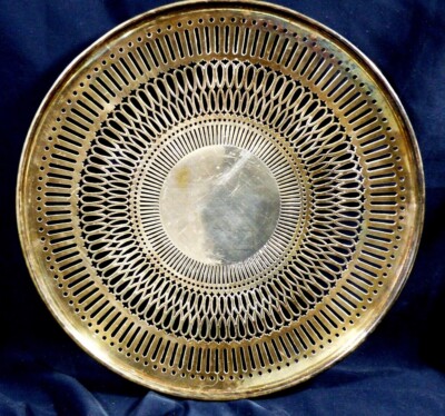 Vintage Pierced Plate platter silver plated hallmark NS 1877 | eBay