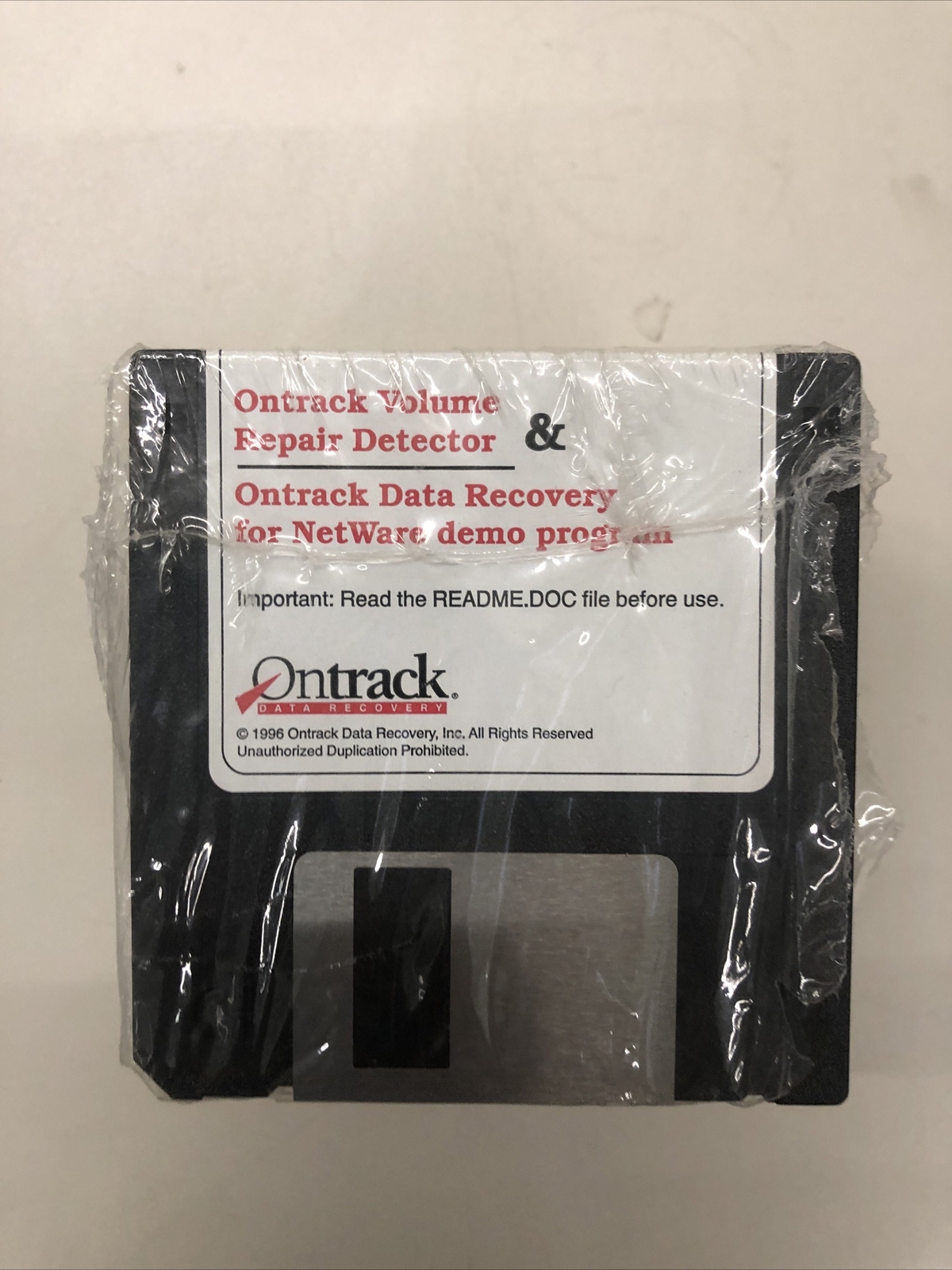 ONTRACK VOLUME REPAIR DETECTOR DATA RECOVERY 3.5 FLOPPY DISK SET SEALED ...