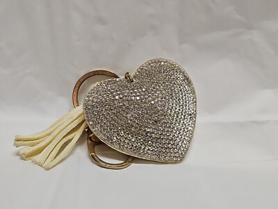 Rhinestone Heart Shaped Key Chain With Tassel | eBay