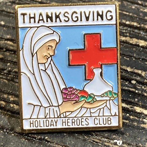 Holiday Heroes Club American Red Cross Thanksgiving Lapel Pin Hat Vest ...