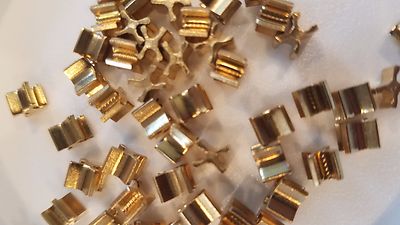 #5 X Shape Zipper Bottom Stop PKG of 50 Brass Closure | eBay