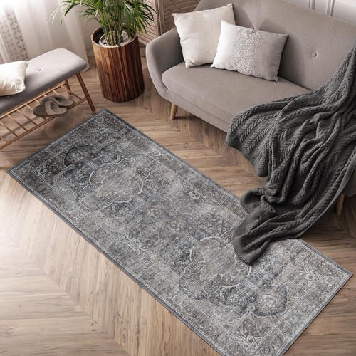 Adiva Rugs Machine Washable Area Rug for Living Room, Bedroom, Bathroom ...
