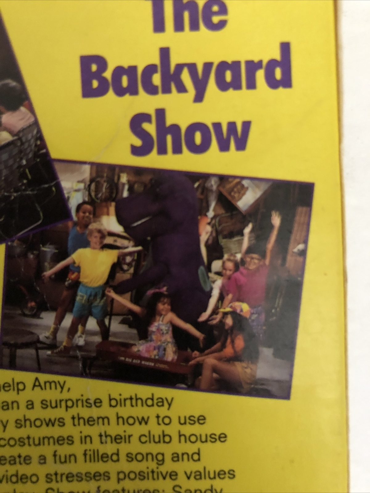 Barney-The Backyard Show(VHS 1992)Purple Dinosaur Sing Along-TESTED ...