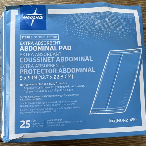 Medline Combine ABD Abdominal Pad 5X9 Sterile (25) | eBay