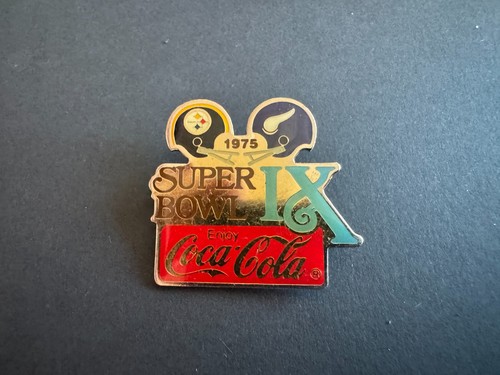 1985 NFL Coca Cola Super Bowl Commemorative Pin - 1975 Steelers vs ...