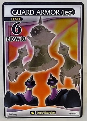 KINGDOM HEARTS TCG Guard Armor (Leg) 71/128C Level 5 A Darkness ...