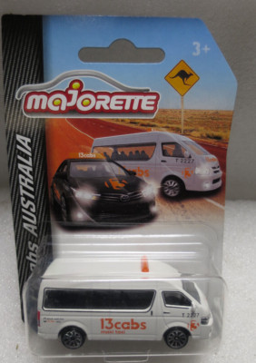 1/64 MAJORETTE TOYOTA HIACE VAN TAXI 13cabs AUSTRALIA WHITE NEW ON CARD ...