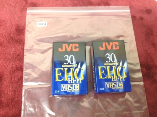 0004/GENUINE JVC X 2 EHG 30 VHS [C] HI-FI TAPE --LONG PLAY = 60 MINS ...