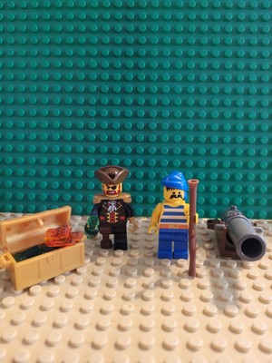 Captain Brickbeard,Cannon, treasure, crew Pirate Lot LEGO® Minifigure ...