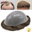 Mens Toupee Full Poly Hairpiece All Skin PU Human Hair Replacement ...
