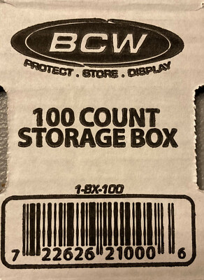 Lot of Five BCW 100 Count Storage Boxes for Trading or Sports Cards ...