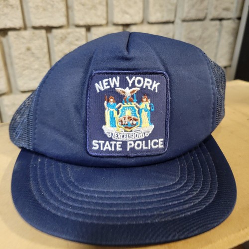vintage new york state police hat trucker snapback - Gem
