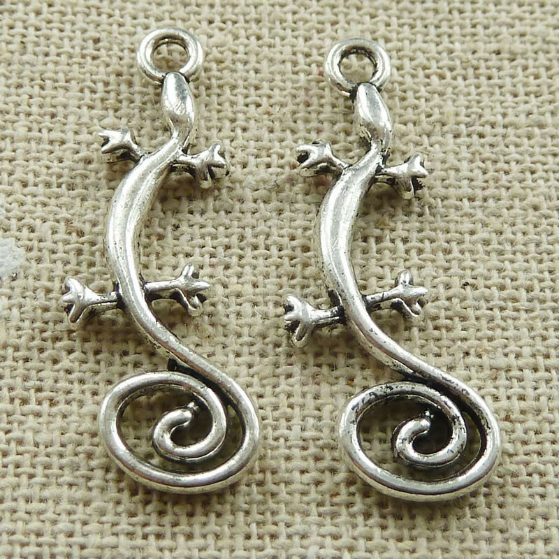 Free Ship 150 pcs tibetan silver gecko charms 29x11mm L-476 | eBay