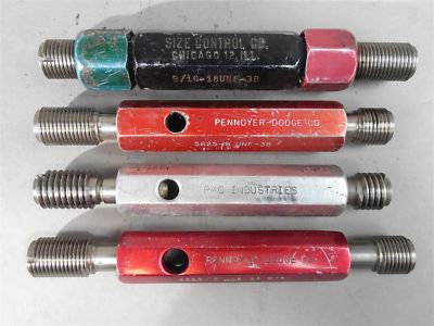 4pc Thread Plug Gage Asst: 9/16-18;5625-18;.5625-18;.5625-12 | eBay