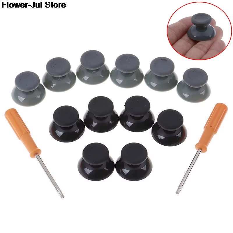 7Pcs/Set Black Gray 3D Analog Stick for Xbox 360 Controller Thumbsticks ...