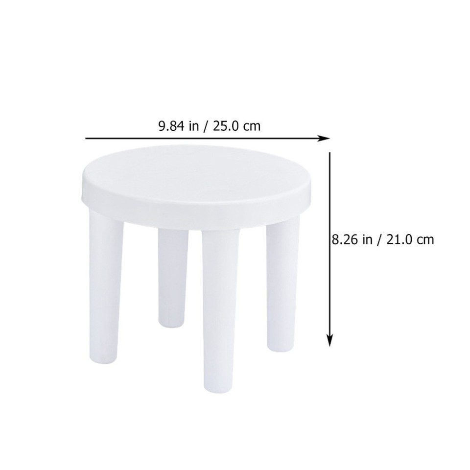 1PC Creative Plastic Small Low Stool Bathroom Anti-slip Round Stool (White) | eBay