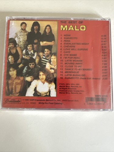 The Best of Malo by Malo (CD, Apr-1992, GNP/Crescendo) for sale online ...