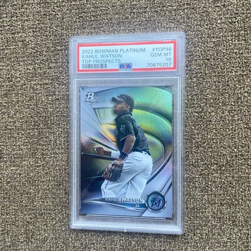 2022 BOWMAN PLATINUM TOP PROSPECTS KAHLIL WATSON #TOP98 PSA 10 GEM MINT | eBay