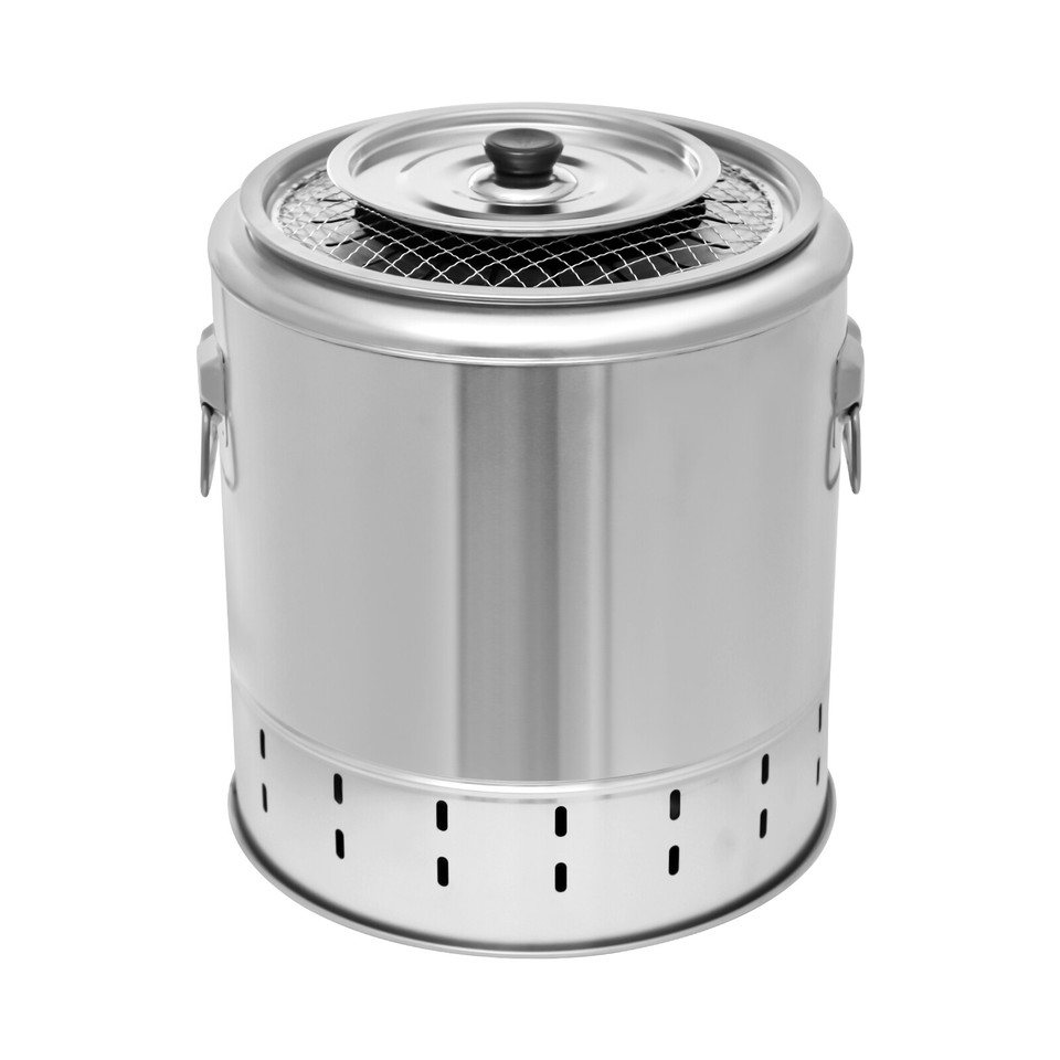 Portable 2-in-1 Smokeless BBQ Bucket Grill for Camping and Picnics | eBay