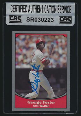 GEORGE FOSTER Signed Autographed 1990 Pacific Baseball Legends #72 AUTO ...